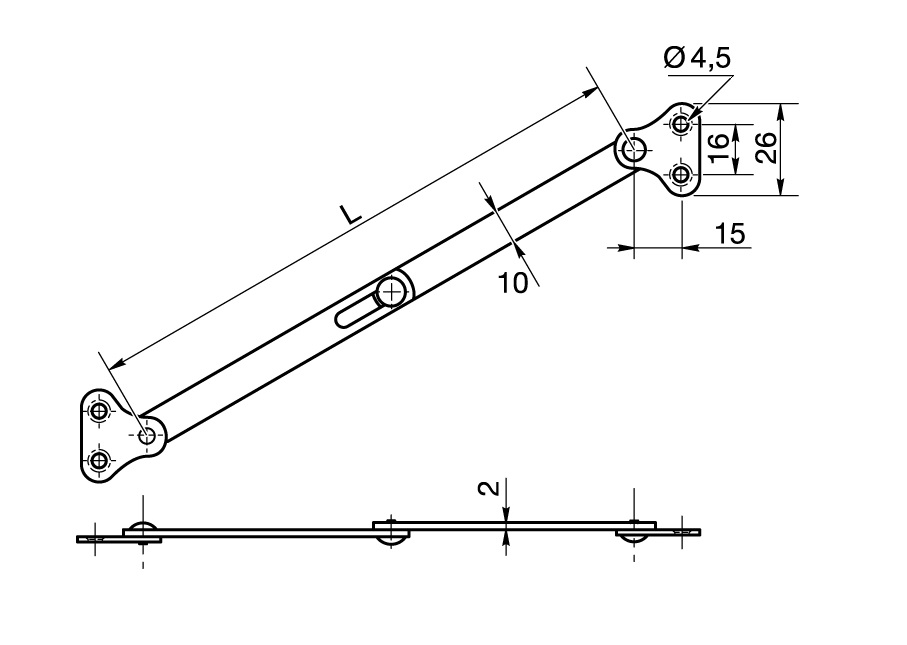 COMPAS D'ABATTANT 52 NICKELE