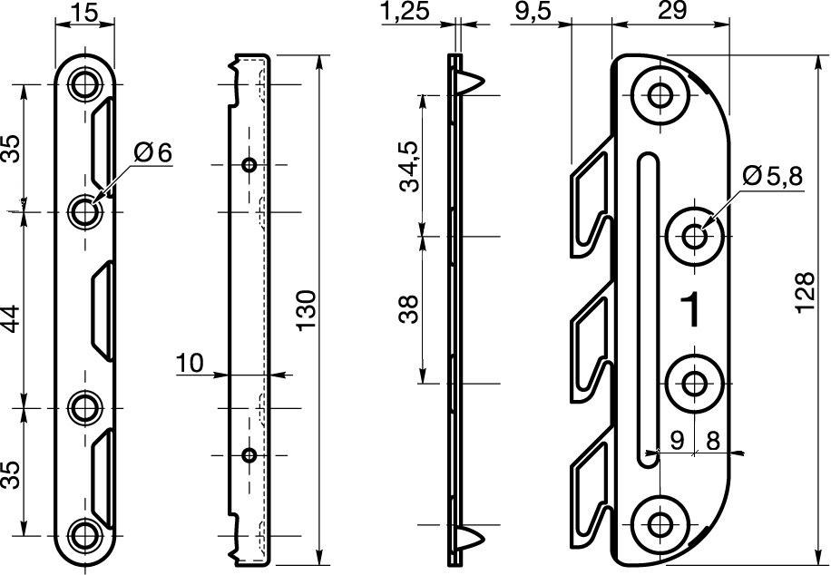 FERRURE DE LIT 105 ZINGUEE